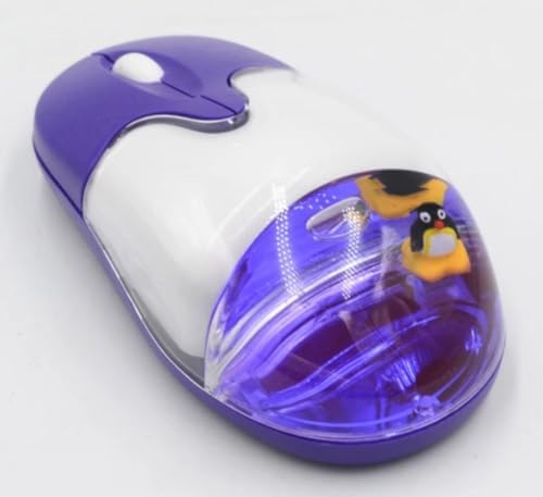 mouse Aqua inalámbrico con diseño de pingüino Frutiger Aero 3D, morado ...