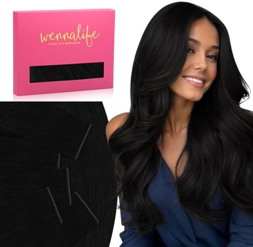 Amazon.com : WENNALIFE Invisi Edge Tape in Hair Extensions Human Hair ...