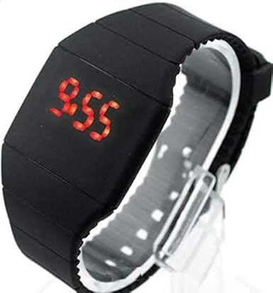 LED Touch Screen Wristwatch Red Light Watch Fashion Unisex style led ...