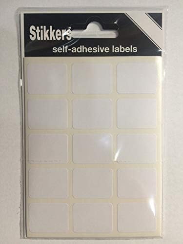 White Sticky Labels Self Adhesive Labels 6mm x 50mm - 140 Stickers ...