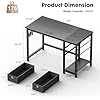 Amazon.com: SMUG 47 Inch Computer Desk, Small Office Desk with Storage ...