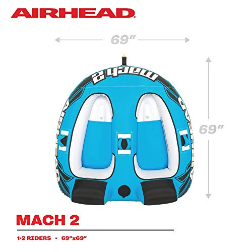 Airhead Mach 2 | 1-2 Rider Towable Tube for Boating | 0737826034789 ...