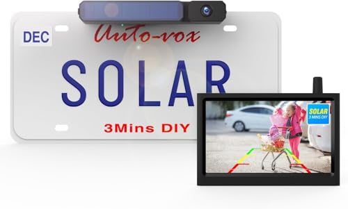 AUTO-VOX Solar1PRO TråDlöS Backkamera FöR Bil, Backkamera Med 5 ...