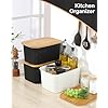 Amazon.com - AREYZIN Plastic Storage Bins with Bamboo lids and ...
