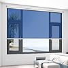 Amazon.com: One Way Roller Blinds Window Tint Roller Shades Blue Anti UV See Through Curtain ...