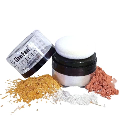 Buy GLAM FAM | Face & Body Shiny Look | Shimmer Highlighter Powder With ...