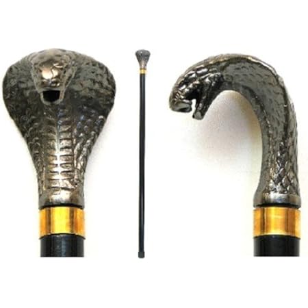 Amazon.com: Design Toscano PA90106 Cobra Walking Stick, 35 Inch, Pewter ...