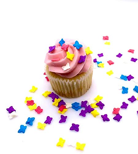Amazon.com: Assorted Butterfly Sprinkles - 10 ounces assorted - Cupcake ...