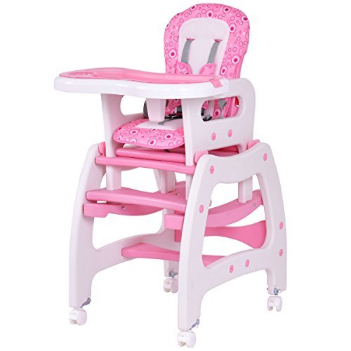 Amazon.com : Costzon Baby High Chair, 3 in 1 Convertible Play Table Set ...