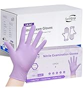 Amazon.com: SwiftGrip Powder-Free Nitrile Gloves, 100ct Box - 3-mil, Disposable Nitrile Gloves ...