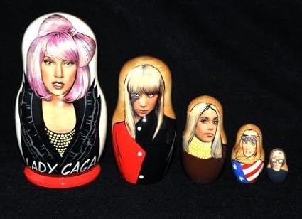 Amazon | Lady Gaga, 5 pc Matryoshka, Nesting Doll by "Nesting dolls ...