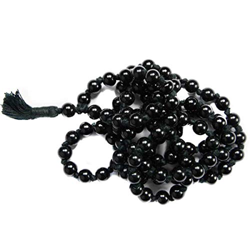 GemSapphire Black Sulemani Hakik Mala Akik Mala Hand Knotted Kale Hakik ...