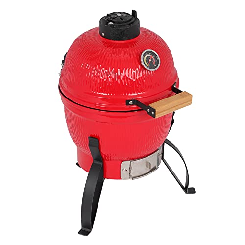 Ceramic Charcoal BBQ Kamado Griller - Portable Small Tabletop Smoker ...