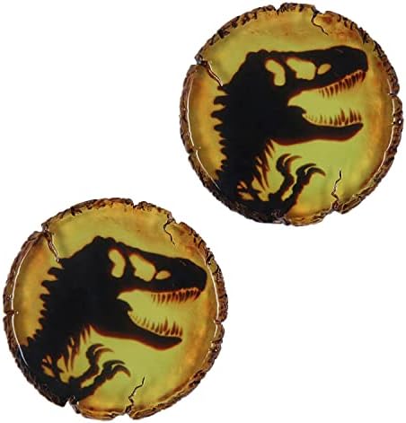 Amazon.com: Jurassic Park T-Rex Amber Resin Drink Coaster Set of 2 ...