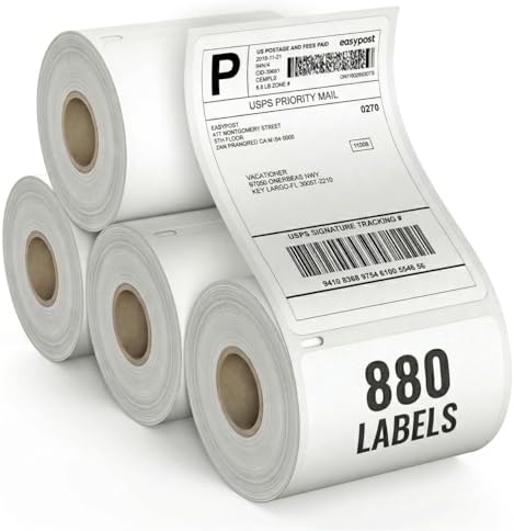 Amazon.com: 4” x 6” Thermal Shipping Labels – 220 Labels per Roll ...