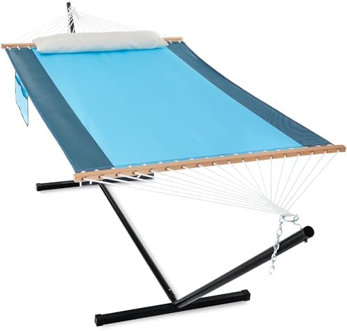 Amazon.com : GAFETE Waterproof Double Hammock with Stand for Outside ...