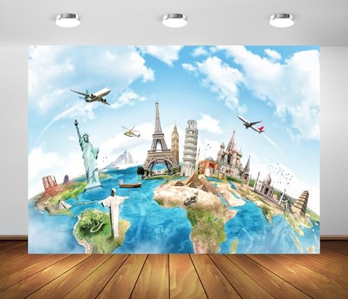 Amazon.com : Yeele 10x8ft Around The World Background for Photography ...