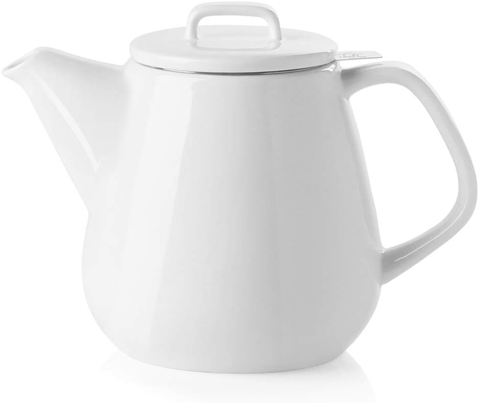 Amazon.com | HIC Traditional Teapot, High Fired Ceramic Porcelain, 8 ...