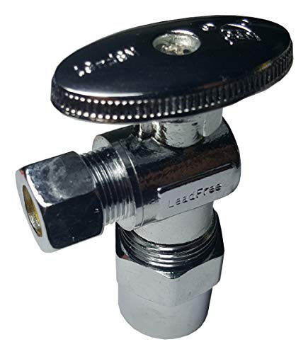 10 Pieces XFITTING 3/8" OD Compression x 1/2" CPVC Angle Valve, Brass ...