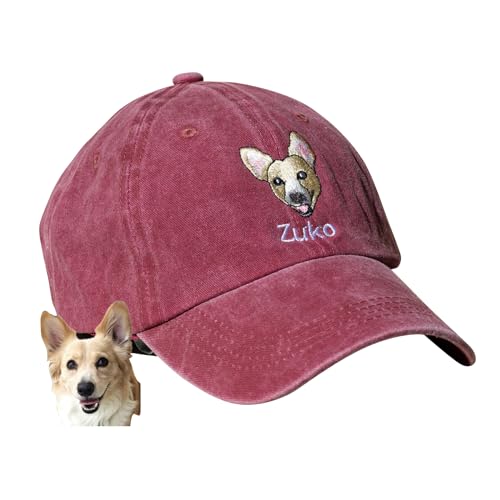 Amazon.com: Custom Embroidered Pet Hat Using Pet Photo Personalized Dog ...