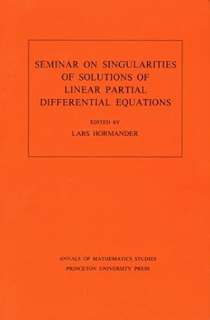 Amazon | Seminar on Singularities of Solutions of Linear Partial ...