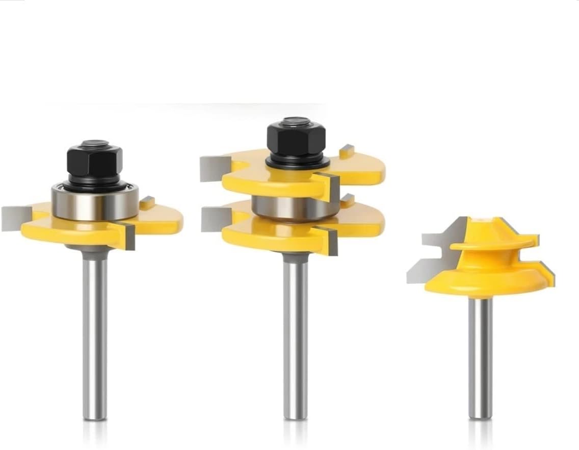 Amazon.com: 3Pcs 6mm/1/4/8mm Shank Tongue & Groove Joint Assembly ...