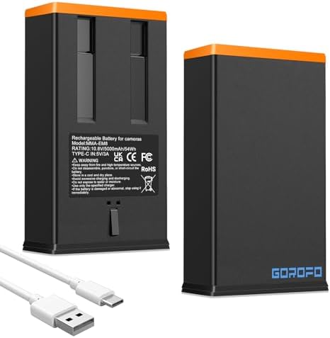 Amazon.com: GOROFO 2-Pack Rechargeable Lithium Batteries with USB-C ...