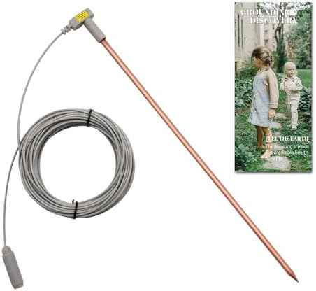 Copper Grounding Rod Kit with 40ft female cord and 15ft extended cord ...