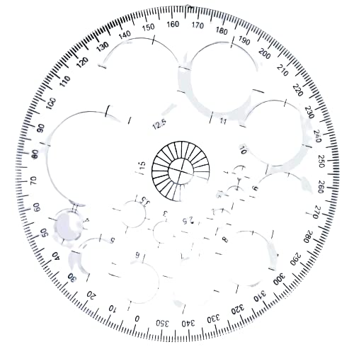 Degree Circular Plastic Protractor Ruler Diameter: 115 Mm 4.52 Inch 1 ...