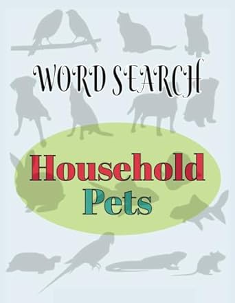 Household Pets Word Search: House Pet Themed Word Search Puzzles ...