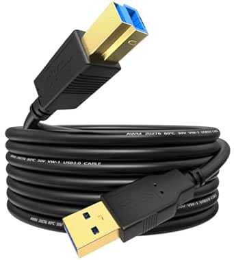 Amazon.com: Voyorti USB 3.0 Cable USB B to A Male High Speed 5Gbps ...