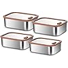 Amazon.com: 4 Pieces 316 Stainless Steel Large Food Storage Container ...