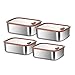 Amazon.com: 4 Pieces 316 Stainless Steel Large Food Storage Container ...