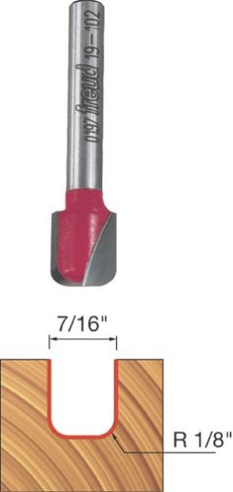 Freud 19-102 7/16-Inch Diameter Dish Carving Router Bit with 1/4-Inch ...