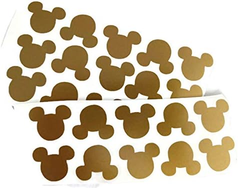 Amazon.com: Mouse Head Vinyl Stickers Black, Red & Yellow - 75ct 1 Inch