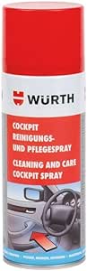 Würth Cockpit Cleaning Spray - 400ml Aerosol Can for Vehicle Interior ...