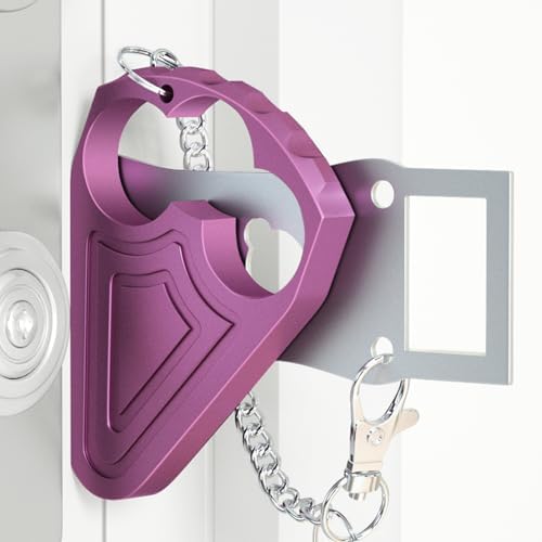 Portable Door Lock for Travelers, Sturdy Metal Hotel Door Lock, Front ...