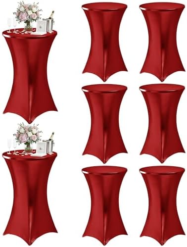Amazon.com: Cocktail High Top Table Covers - 32x43 Inch Fitted Spandex ...