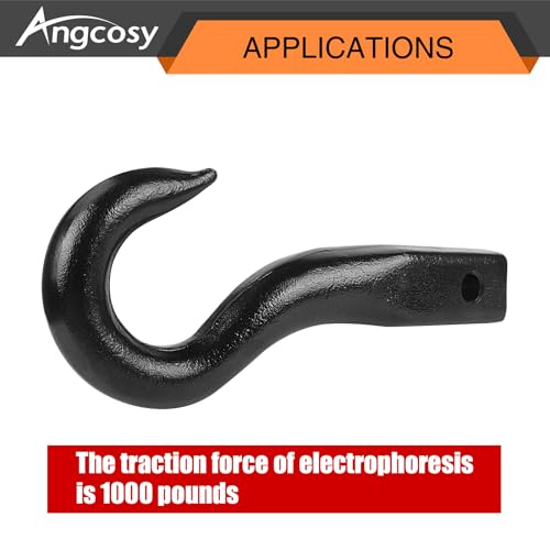 Snapklik.com : Angcosy Heavy-Duty Forged Steel Tow Hook Trailer Hitch Mount