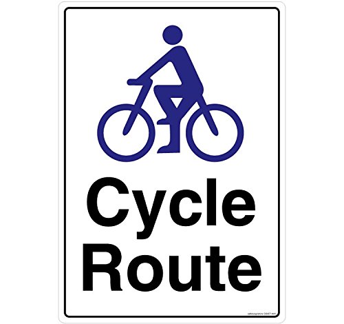 Safety Sign Store Cycle Route, Material: 3M Self Adhesive Polycarbonate ...