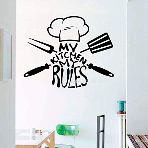 Gadgets Wrap My Kitchen My Rules Wall Art Knife Fork Spoon Sticker ...