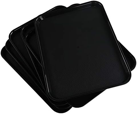 Taysisiter 6 Packs Fast Food Trays, Rectangular Plastic Serving Trays ...