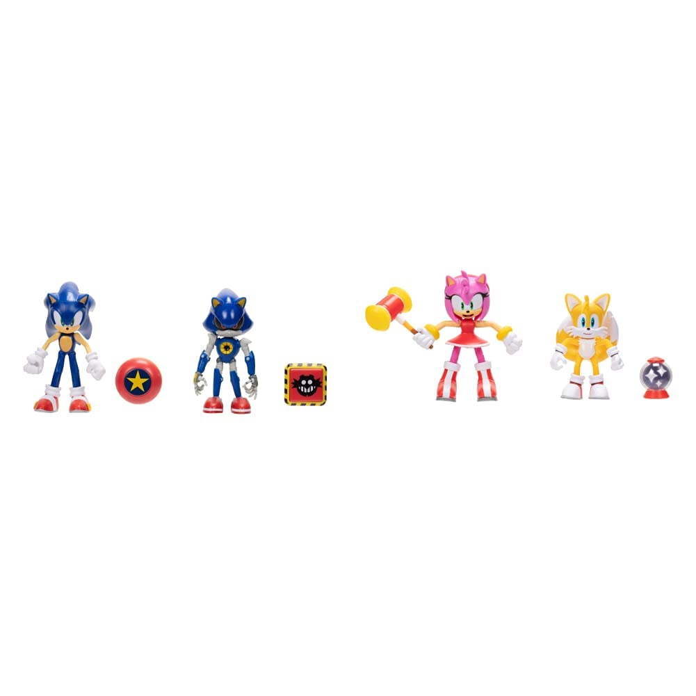 Buy Sonic The Hedgehog Sonic 4" Action Figure 2 Pack - Modern Sonic ...