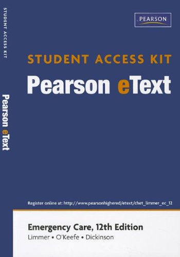 Emergency Care, Pearson eText Student Access Code Card: 9780132375436 ...