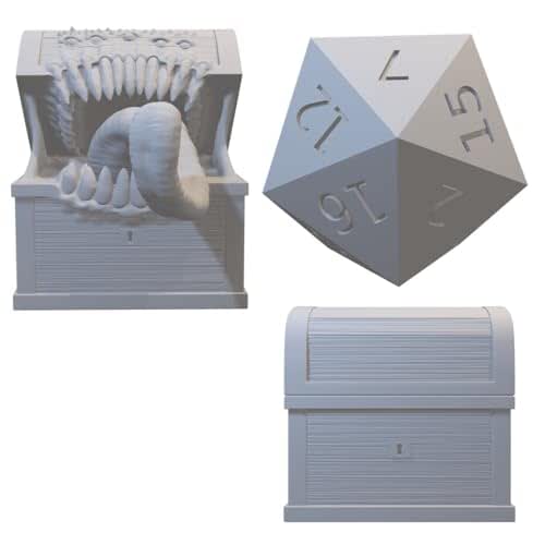 Amazon.com: Set of 2 Mimic Monster Miniatures for DND Pathfinder RPG ...