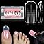 Amazon.com: NOVO OVO 300 Pcs Toe Dual Nail Forms for Poly Gel Toenail Extension, Reusable Full ...
