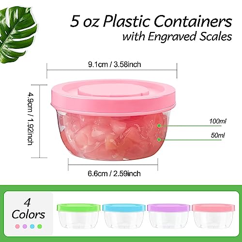 Snapklik.com : Zezzxu 5 Oz Small Plastic Food Containers