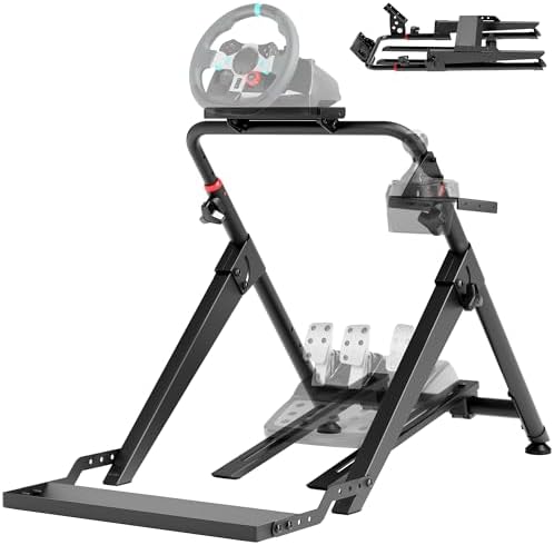 Amazon.com: ARES WING Foldable Sim Racing Wheel Stand with Chair Fixing ...