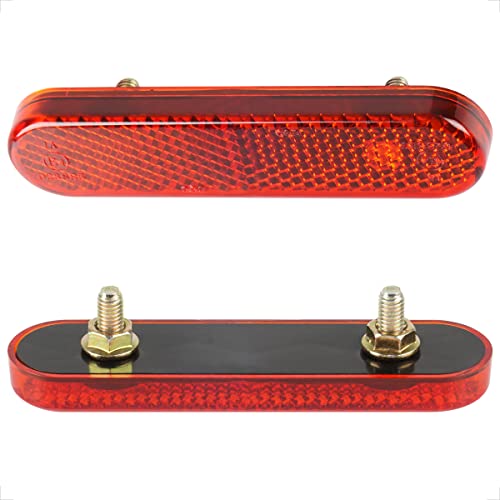 Snapklik.com : Evermotor Reflector For Motorcycle, Red 3.42 Inch Oval ...