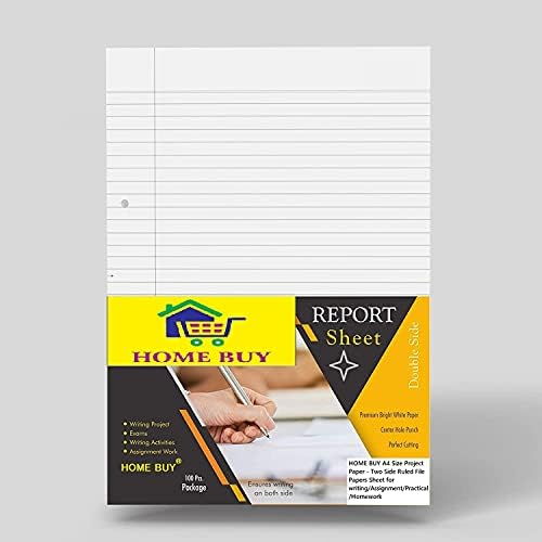 HOME BUY A4 Size Project Paper ruled sheets a4 size assignment paper ...